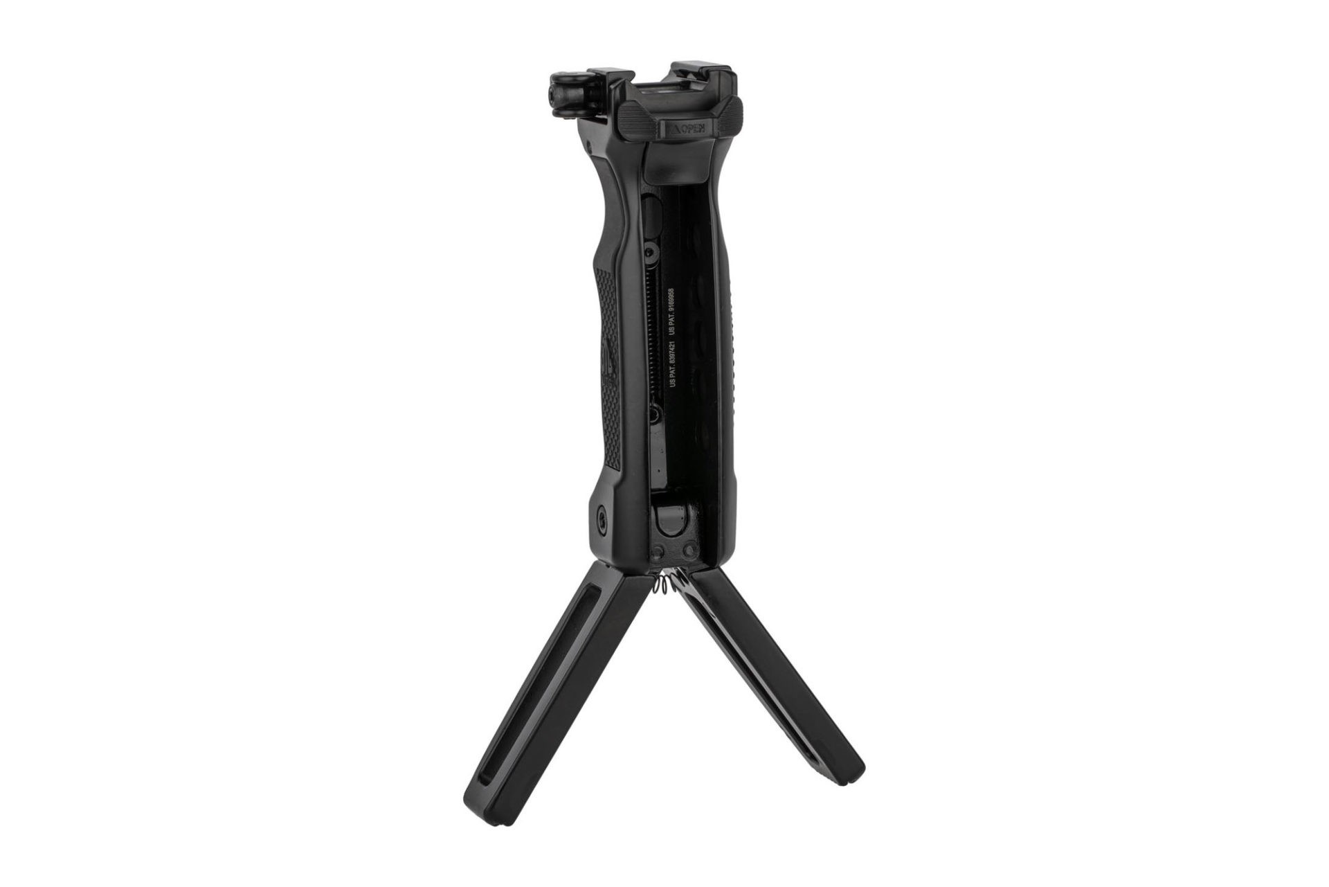 UTG D Grip with Ambi. Quick Release Deployable Bipod, Black - AR15Discounts