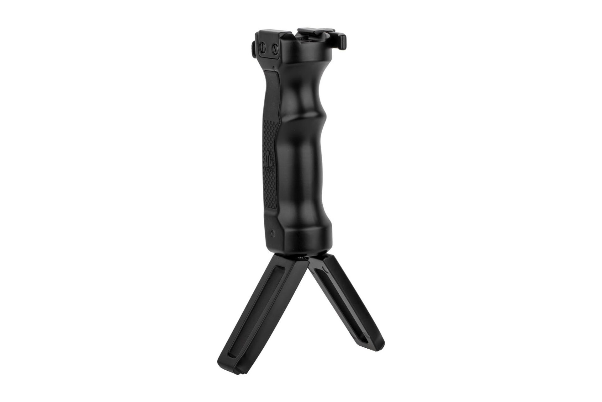 UTG D Grip with Ambi. Quick Release Deployable Bipod, Black - AR15Discounts