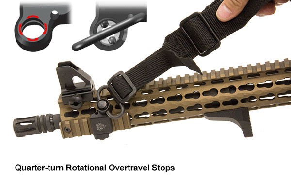 UTG Low-Pro Picatinny-mount Angled QD Sling Swivel Adaptor - AR15Discounts