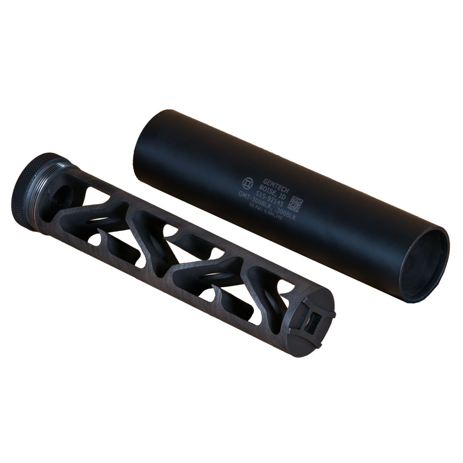 12119 - Gemtech GMT-300BLK Direct Thread Rifle Suppressor - 5/8x24 ...