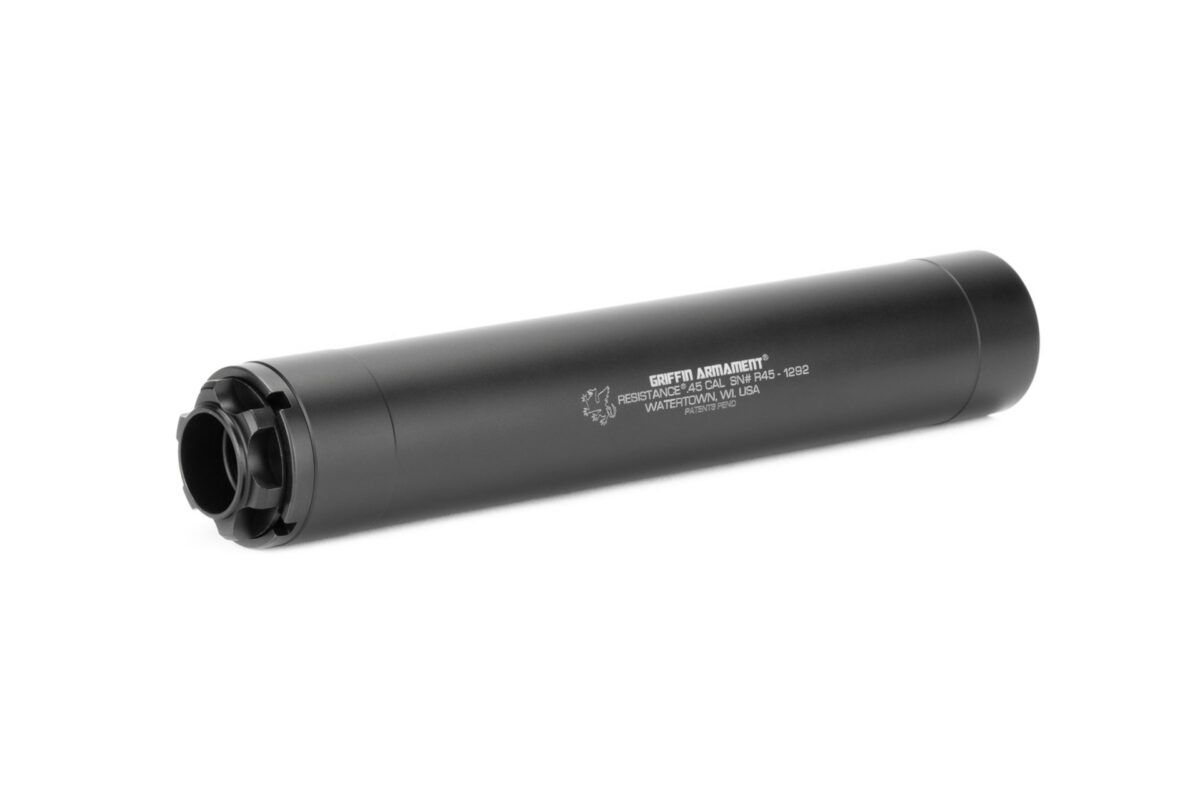 GARS45-W - Griffin Armament Resistance 45 .45 Cal QD Suppressor - Black - AR15Discounts