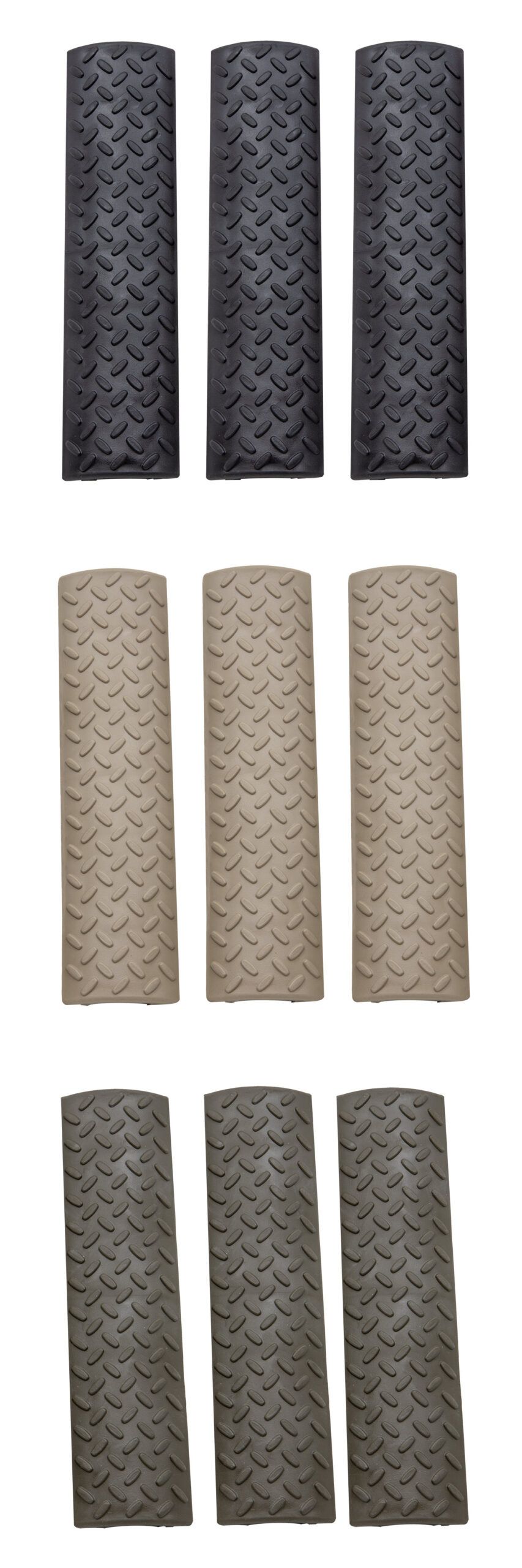 - Ergo Diamond Plate Full-Long Rail Covers 3PK - AR15Discounts