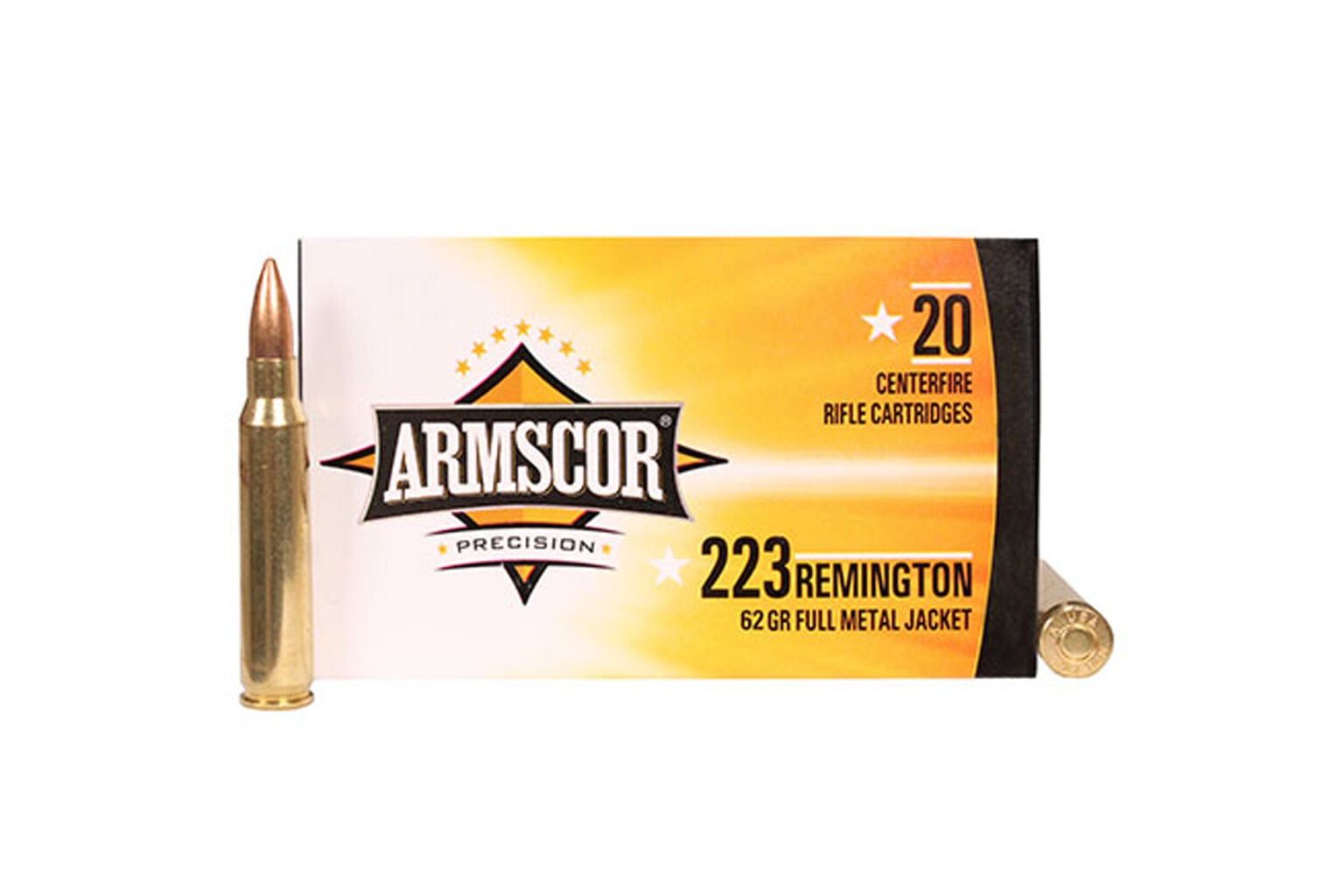 - Armscor 223 Rem ARM50163 62 Grain FMJ Ammo Rifle Ammo - 20 Rounds ...