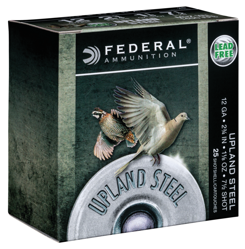 - Federal Upland Steel 12 Gauge Ammunition 2-3/4" #7.5 1-1/8 Ounce ...