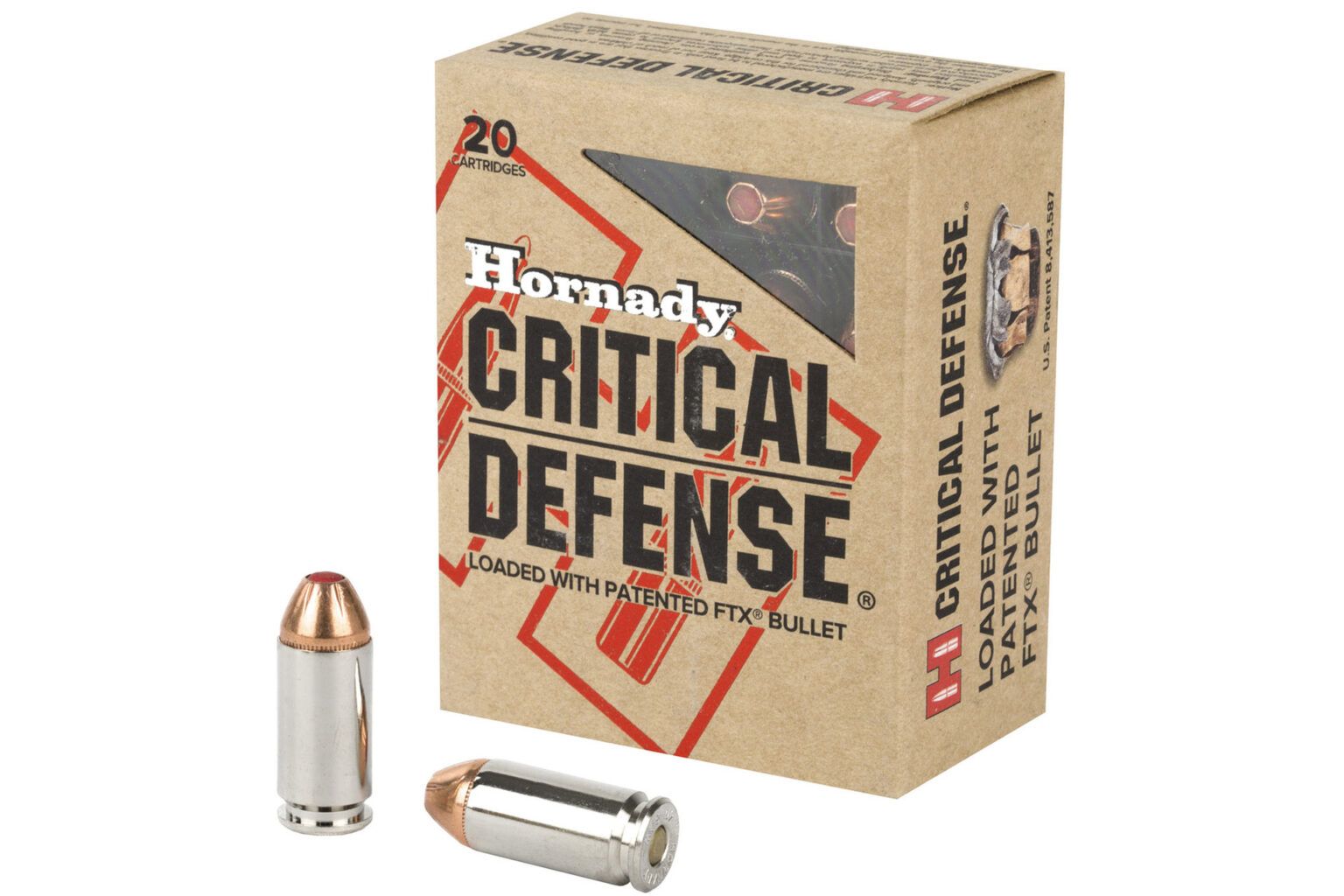 - Hornady Critical Defense 40S&W 165 Grain Flex Tip JHP Handgun Ammo ...