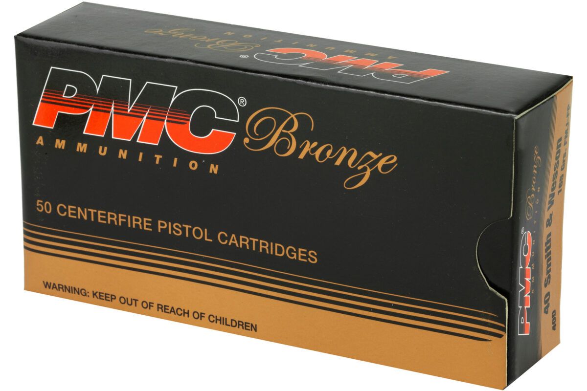 - PMC Bronze 40S&W 165 Grain Full Metal Jacket Handgun Ammo - 50 Rounds ...