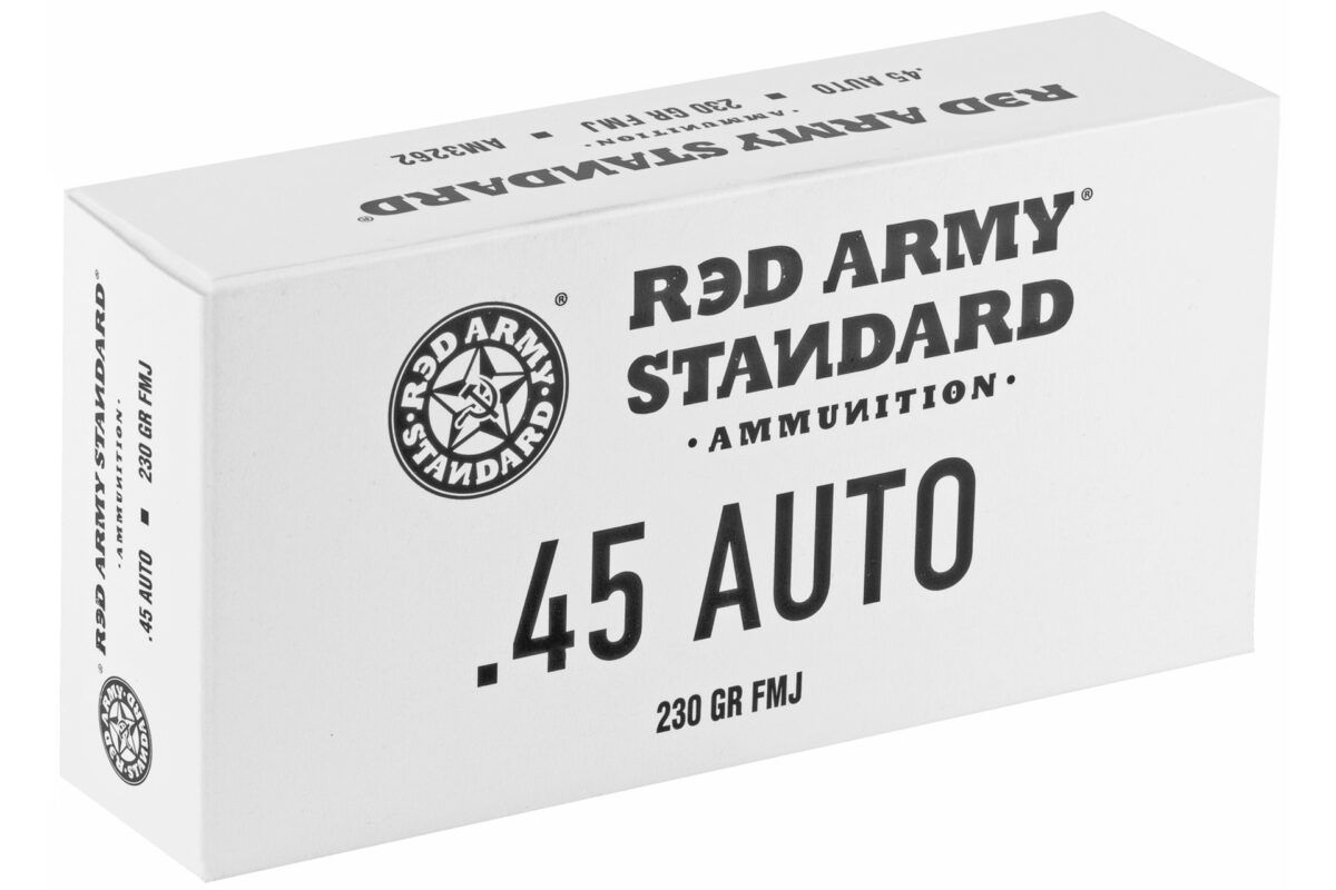 AM3262 - RED ARMY STANDARD 45ACP 230GR FMJ Handgun Ammo - 50 Rounds ...
