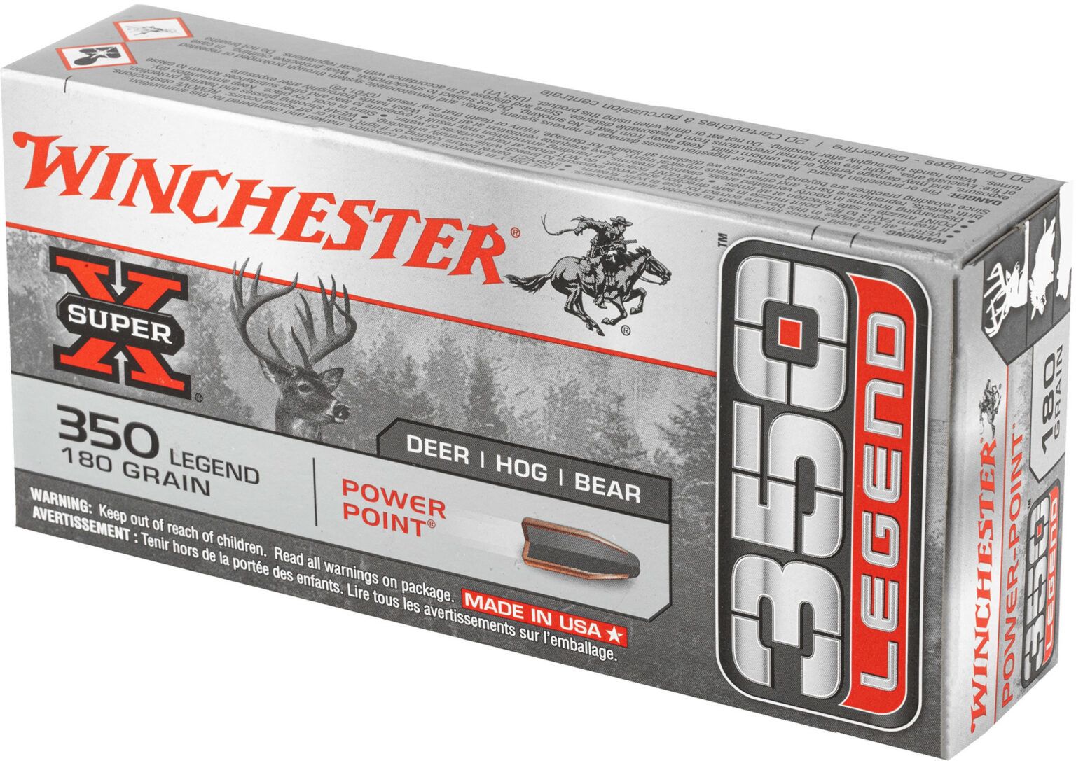 - Winchester Ammunition Super-X 350 Legend 180 Grain Power Point ...