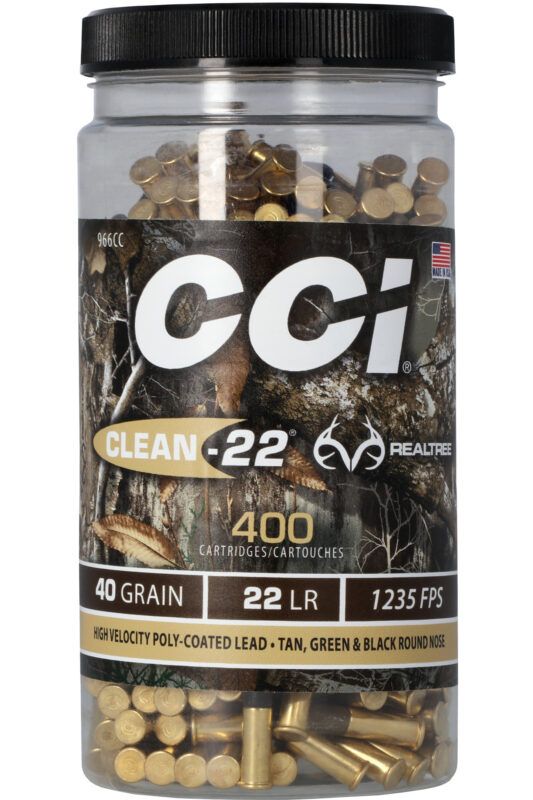 - CCI 966CC Clean-22 22 LR 40 gr Lead Round Nose Poly-Coated Rimfire ...