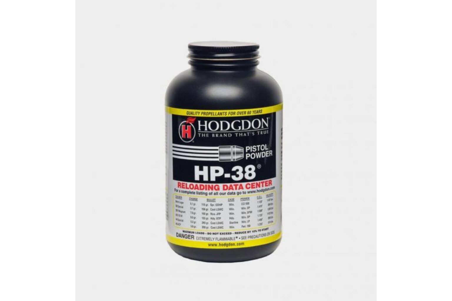 749-013-223 - Hodgdon HP38 Pistol Powder - 8lb - AR15Discounts