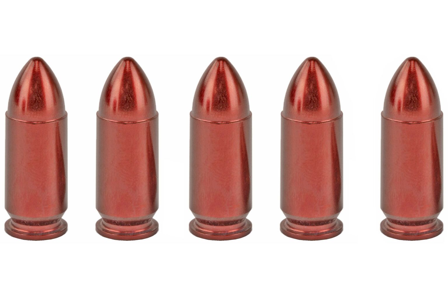 15116 - A-Zoom Snap Caps 9MM, 5 Pack - Red - AR15Discounts