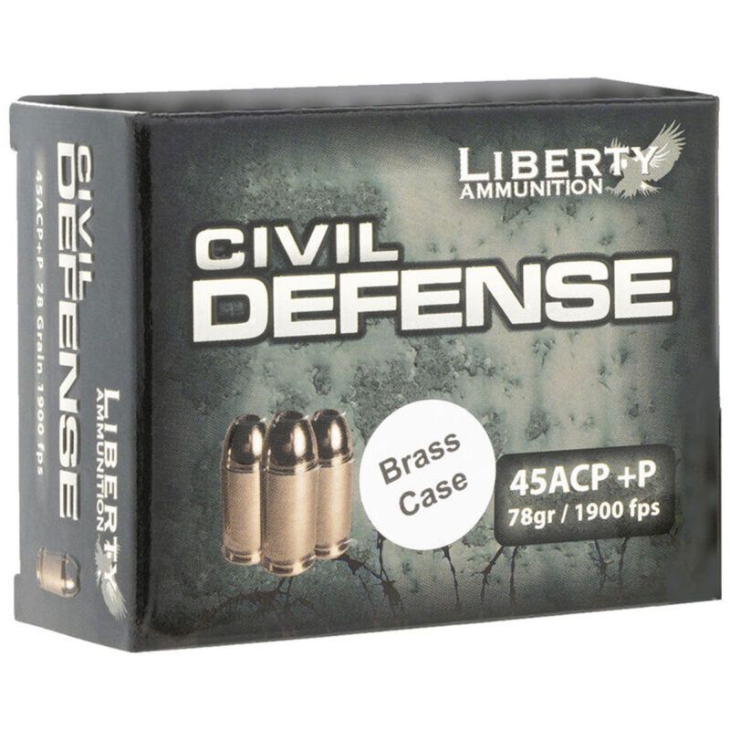 148176 - Liberty Ammunition LACD45013BC Civil Defense 45 ACP +P 78 gr ...