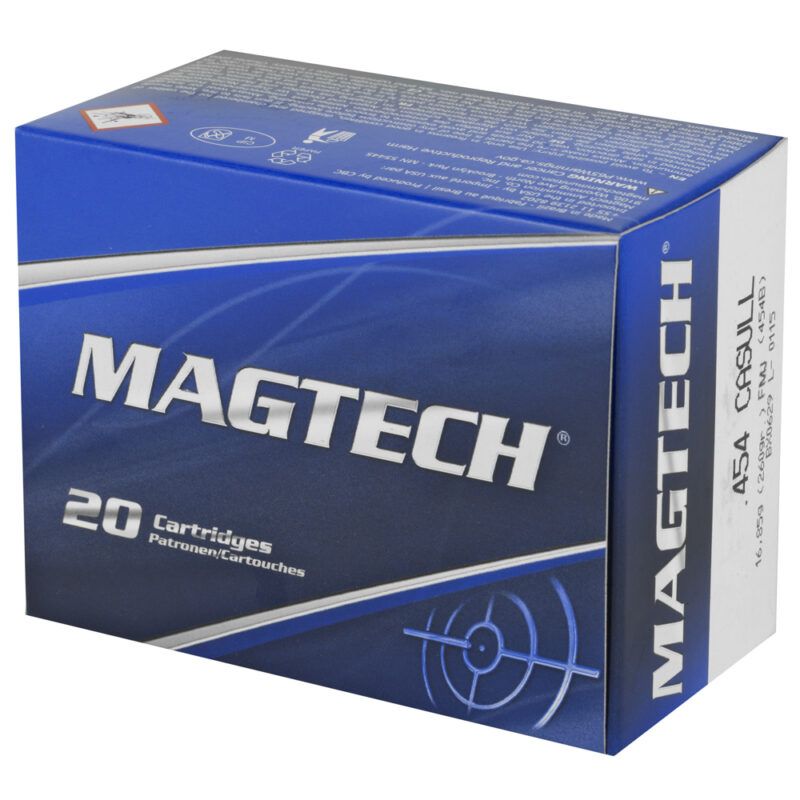 Magtech Sport Shooting 454 Casull 260 Grain Full Metal Jacket Handgun ...