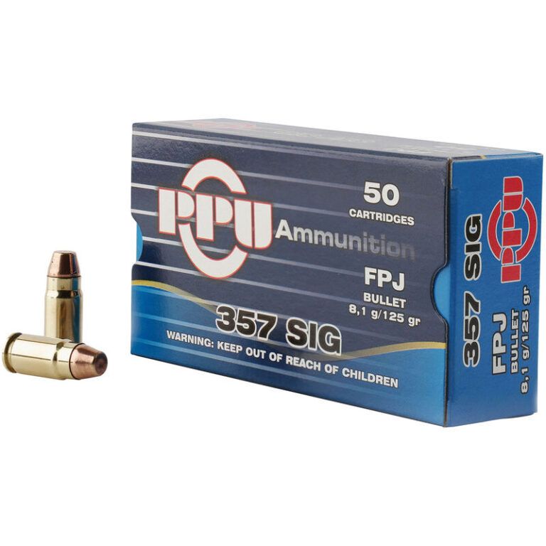 PPU PPH357S Handgun 357 Sig 125 gr Flat Point Jacketed (FPJ) Handgun ...