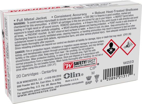 W223K - Winchester USA .223 Ammo 55 Grain FMJ USA White Box Rifle Ammo - 1000 Rounds - AR15Discounts