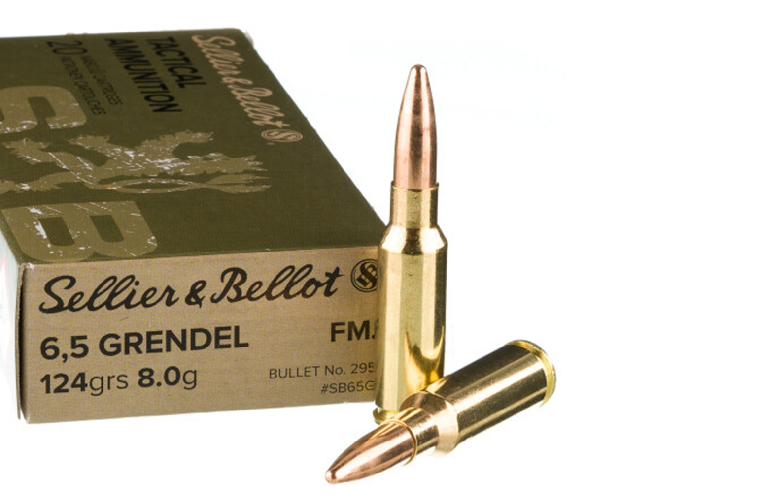 - Sellier & Bellot 6.5 Grendel 124 Grain FMJ Ammo Rifle Ammo - 600 ...