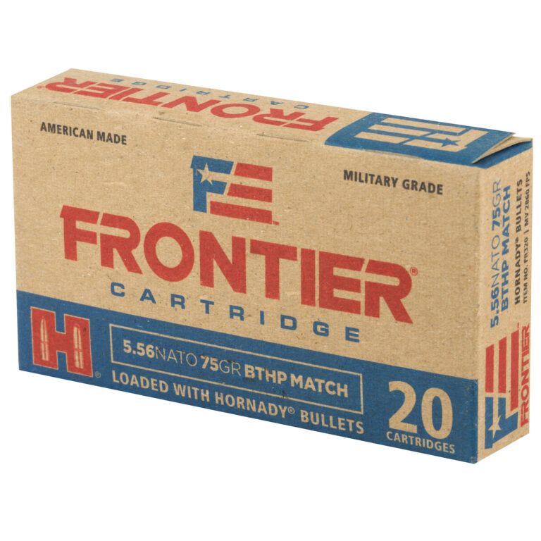Frontier Cartridge 556 NATO 75 Grain Boat Tail Hollow Point Match Lake ...