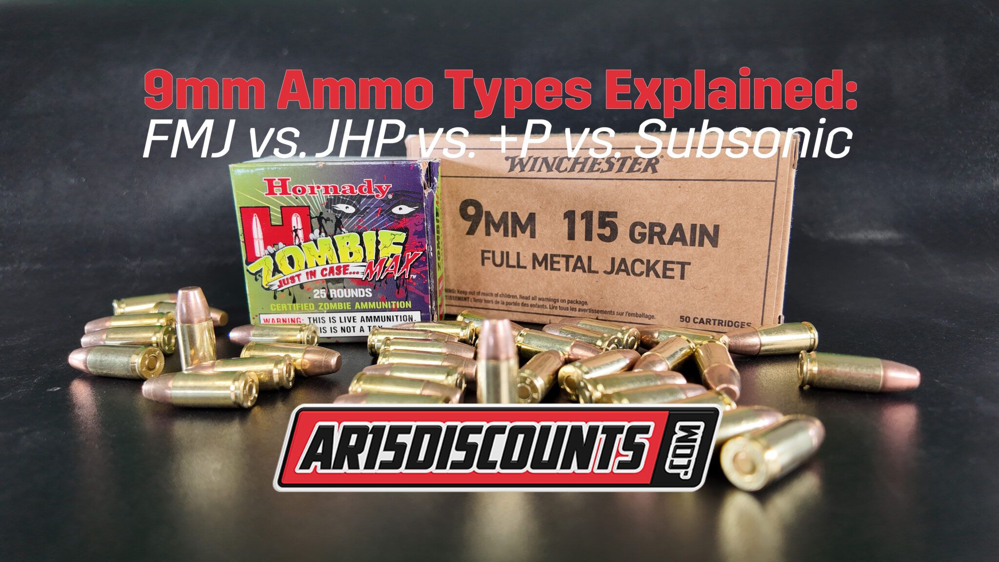 9mm Ammo Types Explained: FMJ vs. JHP vs. +P vs. Subsonic - AR15Discounts