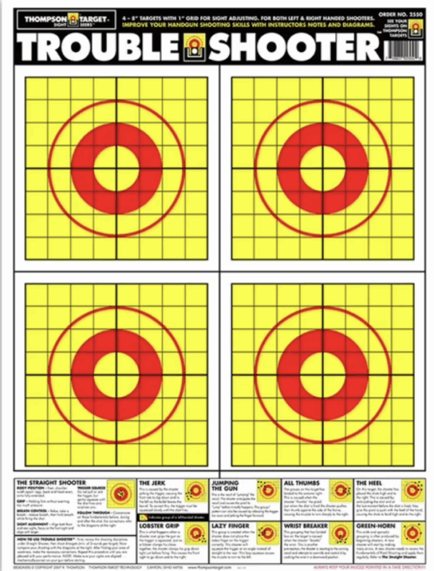 R-200 - Thompson Targets 9200-5 GROUP-SHOOTER TRAINING TARGET 19"x25 ...