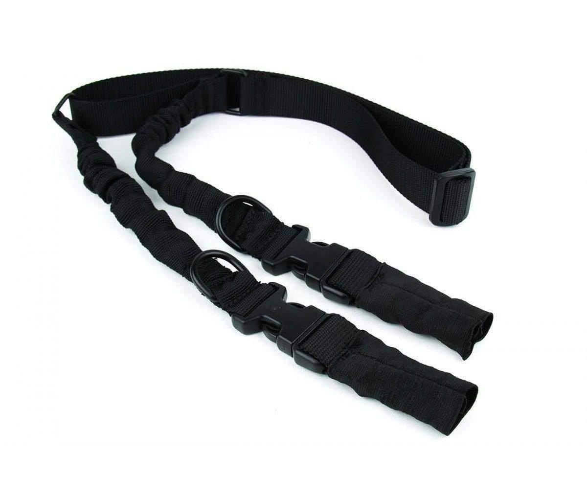 NBS 2 to 1 Point Double Bungee Rifle Sling - Black - AR15Discounts