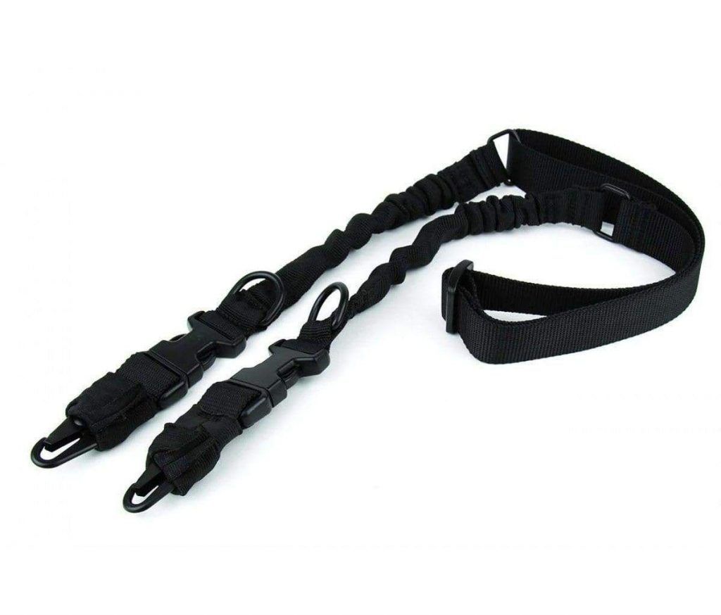 SL003B - NBS 2 to 1 Point Double Bungee Rifle Sling - Black - AR15Discounts
