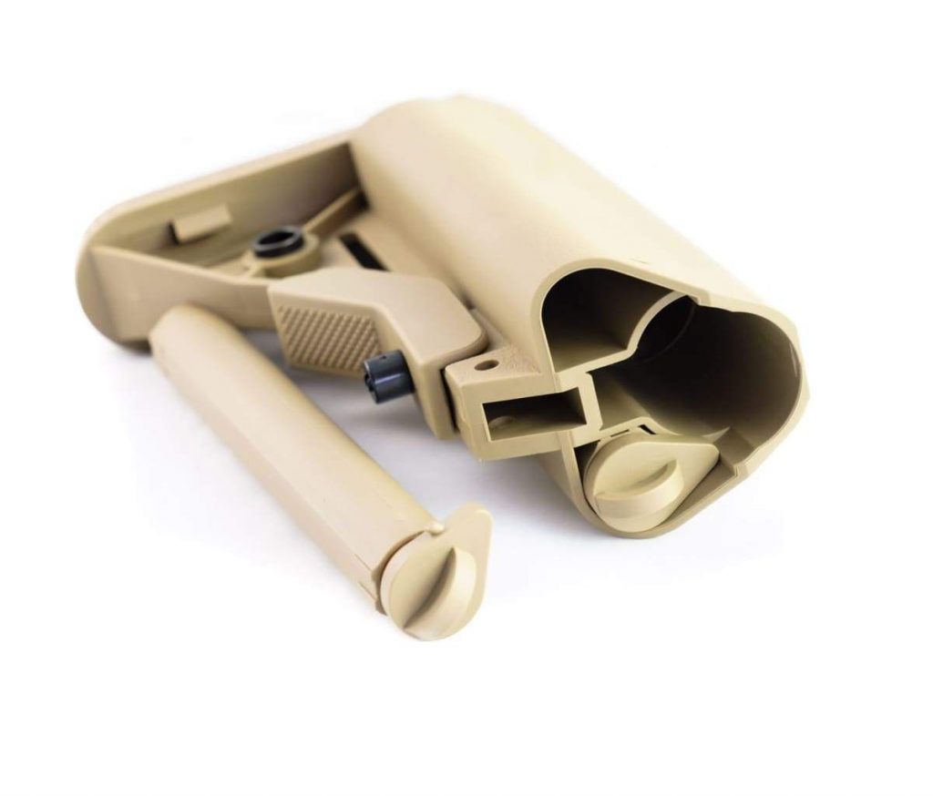 NBS SOPMOD Mil-Spec Adjustable AR-15 Stock w/ Battery Storage - Tan ...