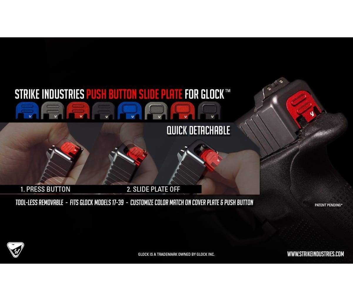 Strike Industries Slide Cover Plate for Glock Strike Industries Slide Cover Plate for Glock