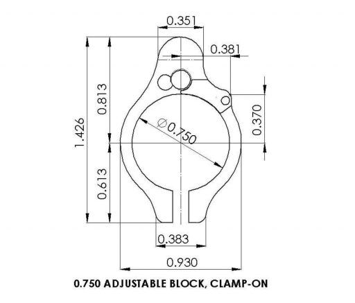 - Superlative Arms .750 Adjustable Gas Block - Clamp On - Stainless ...